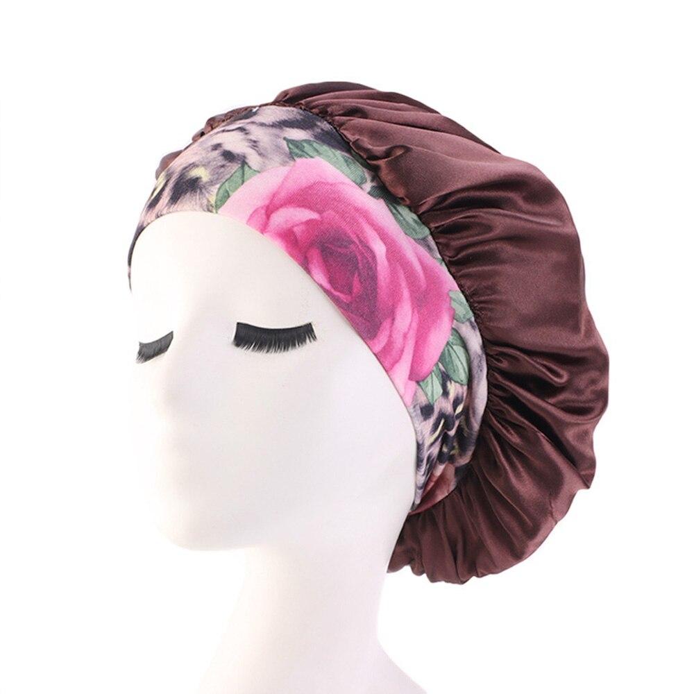 Women'S Satin Solid Wide-Brimmed Sleeping Hat Nigh... – Grandado