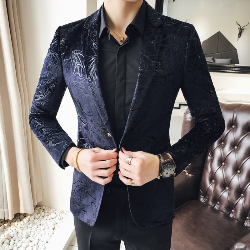Luxe Mannen Blazers Bruiloft Blazer Casual Slim Ja... – Vicedeal