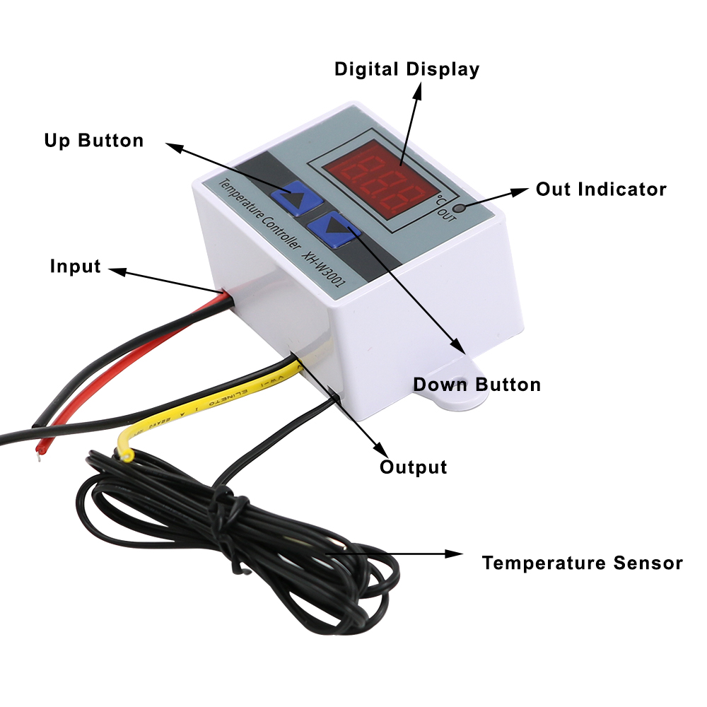 Microcomputer Temperature controller 220V 12V 24V ... – Grandado