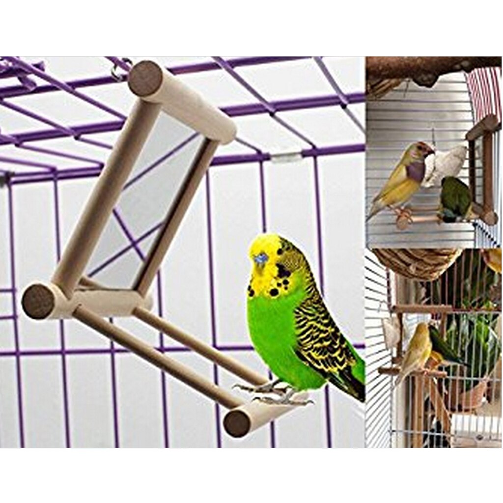 Bird Parrot Wood Ladder Climb Macaw Cage Swing She... – Vicedeal