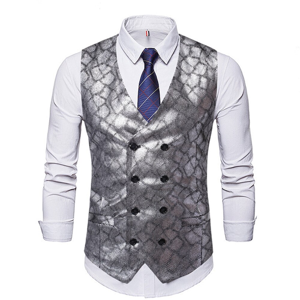 Vests Men Spring and Autumn Men's Gold Printing Do... – Grandado