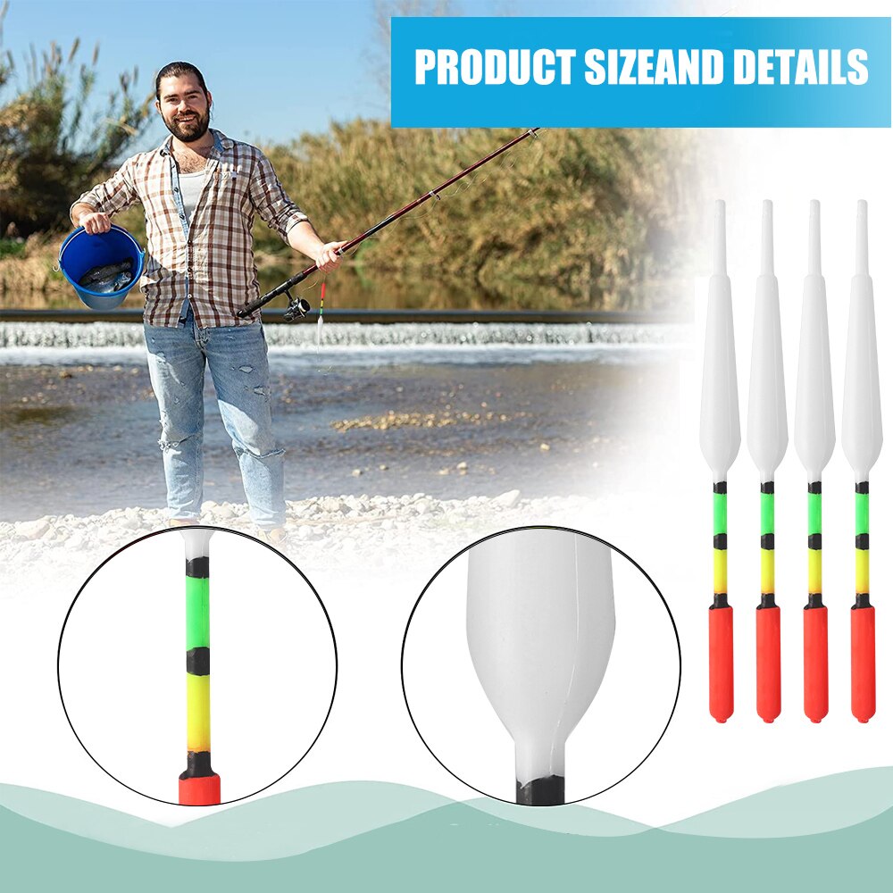 15pcs Fishing Floats Set Plastic Vertical Buoy Sea... – Grandado