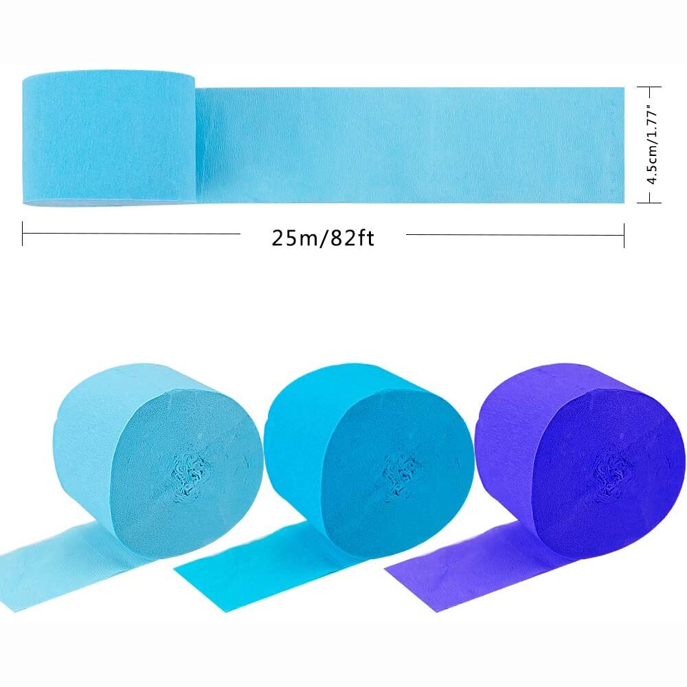 12pcs Blue Crepe Paper Streamer blue Streamer birt... – Grandado