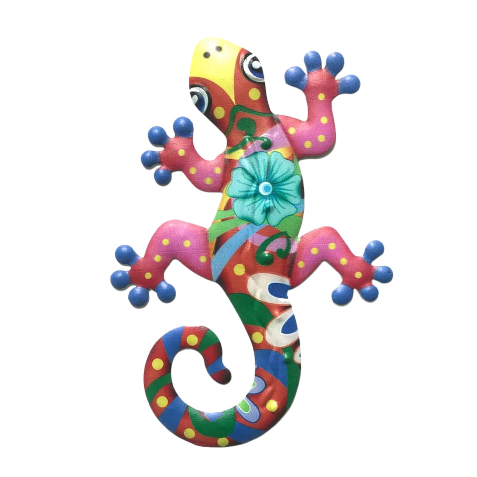 Metal Gecko Wall Art Decor Inspirational Sculpture... – Grandado