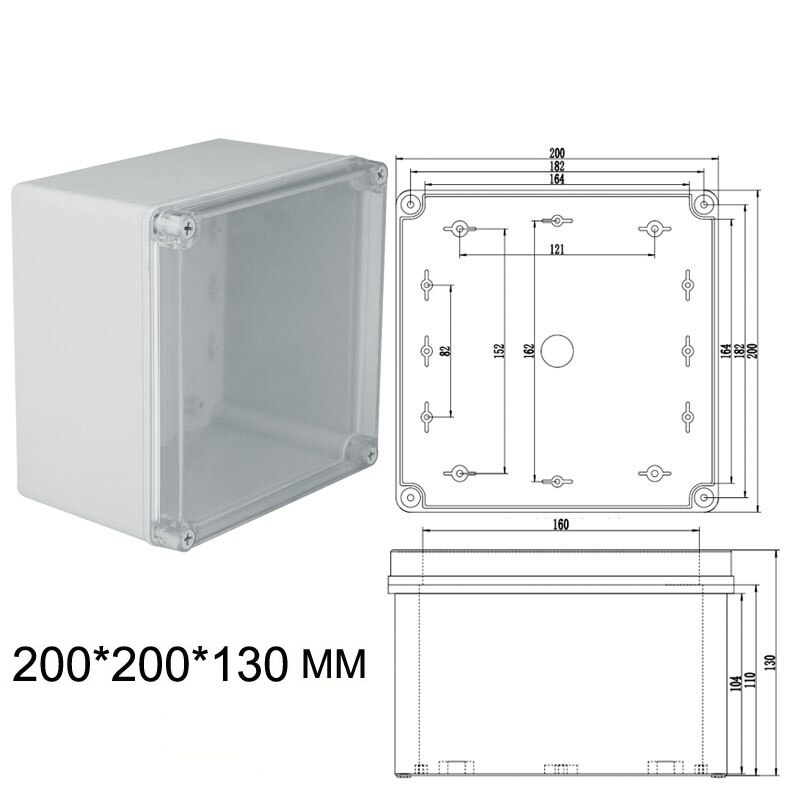 Waterproof Plastic Junction Box Transparent Cover ... – Vicedeal