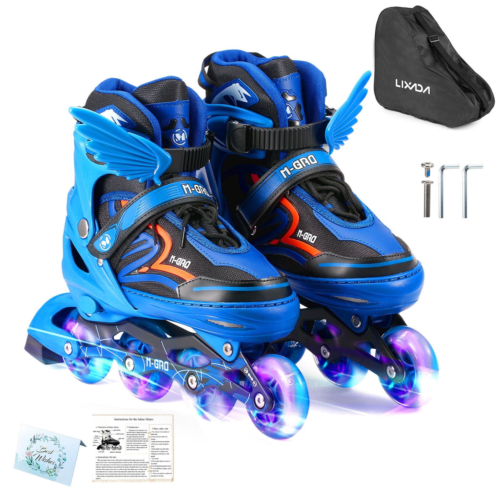 Lixada Adjustable Inline Skates with Illuminating ... – Grandado
