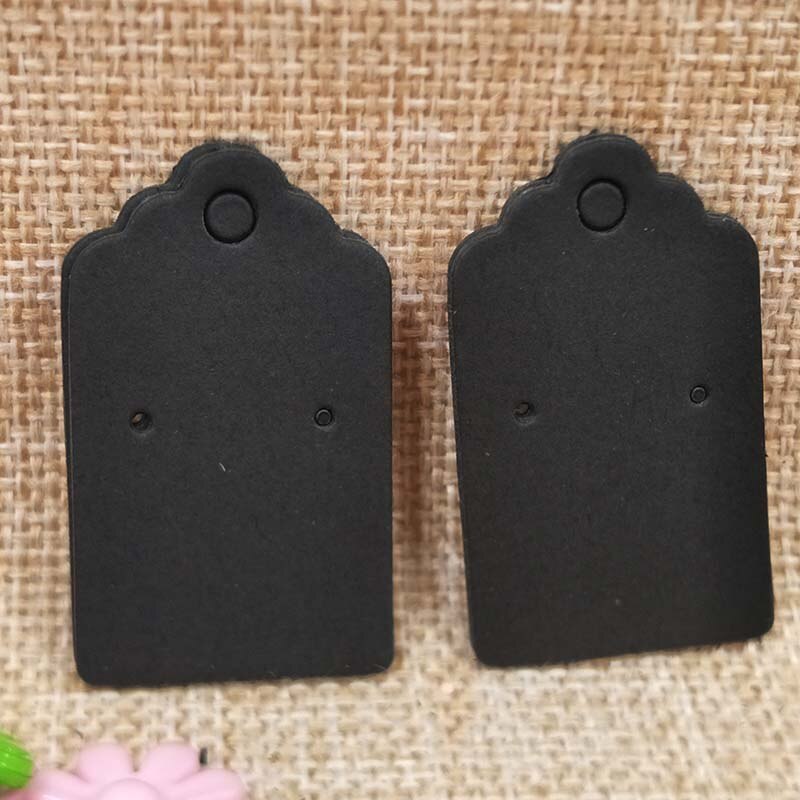 thank you stud earring hang tag card vintage kraft... – Grandado