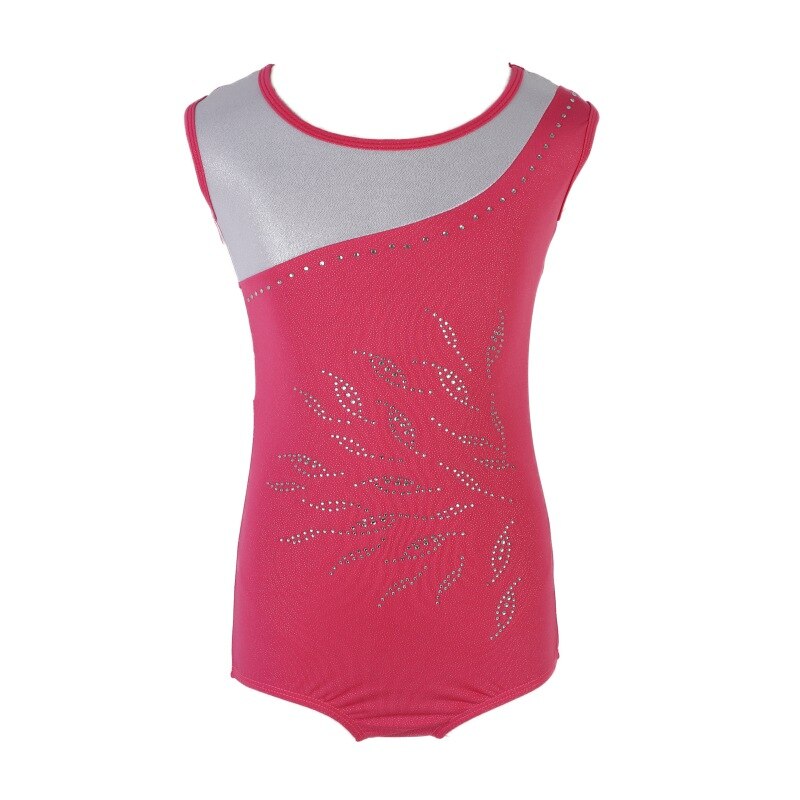 gymnastics dance wear sleeveless inlaid brick leav... – Grandado