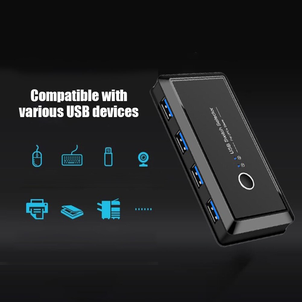 USB 3,0 KVM Switch Box 2 stücke Sharing 4 Geräte U... – Vicedeal