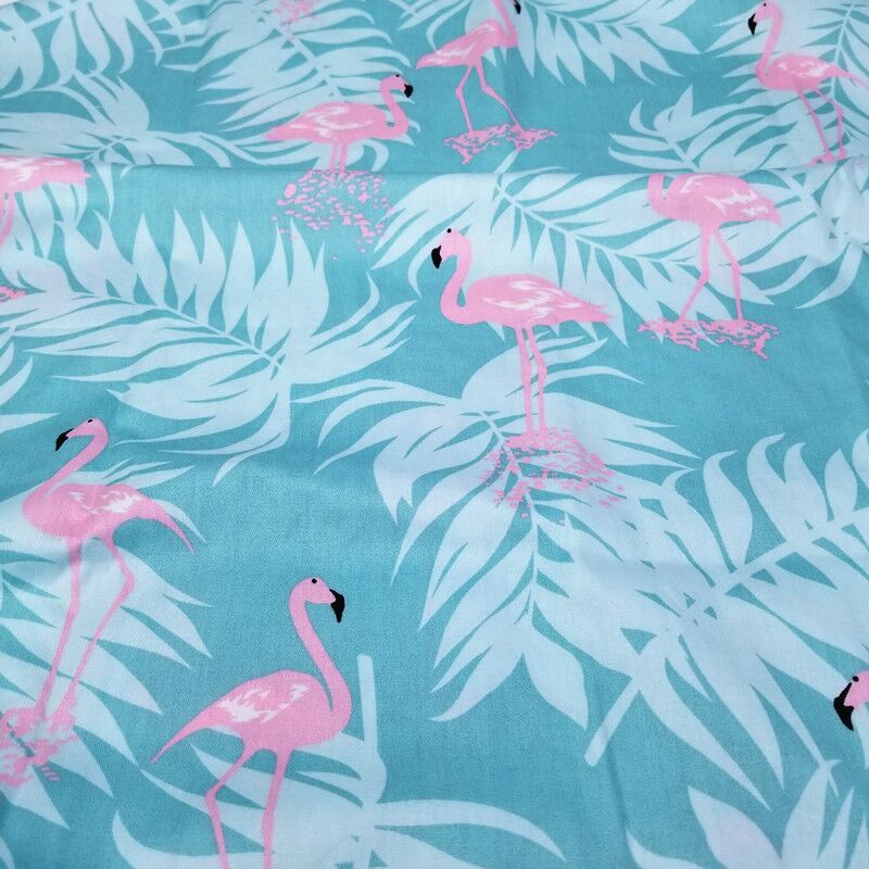 100% Cotton Twill Fabric Flamingo Print Patchwork ... – Grandado