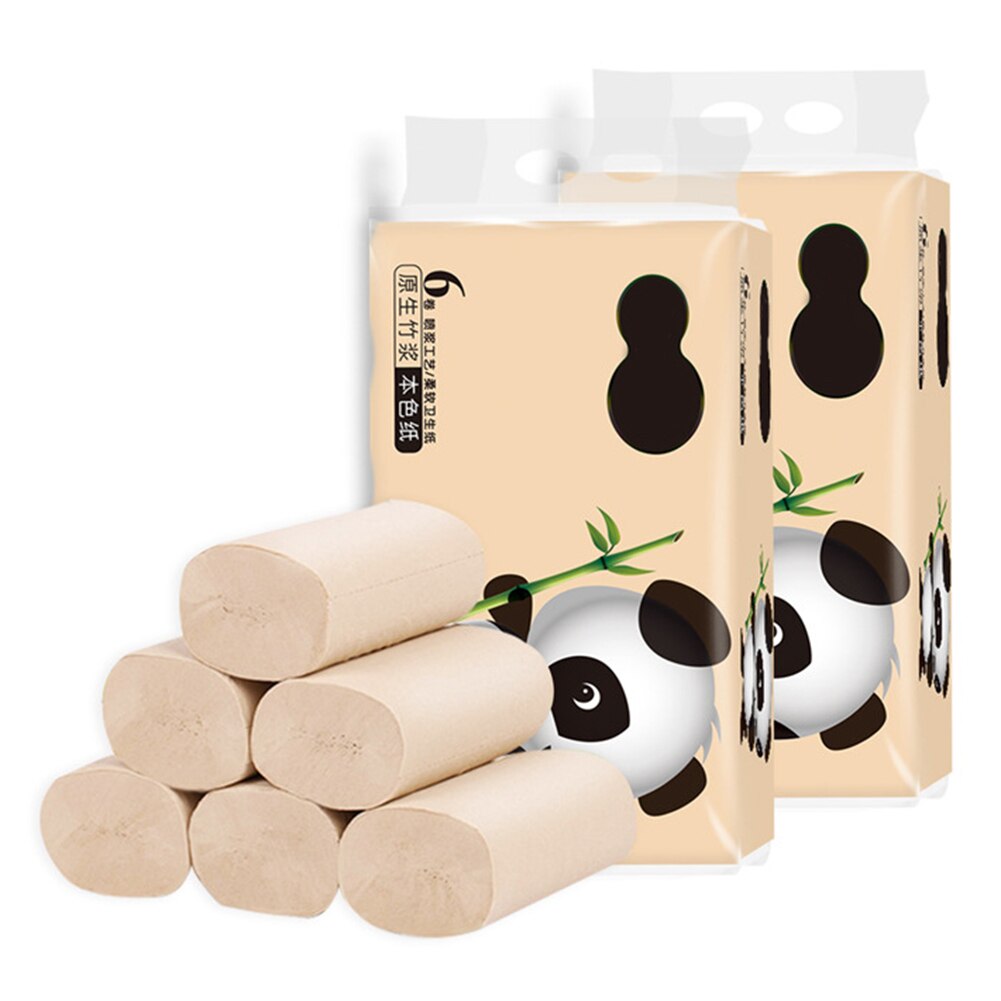 6 Rolls Toilet Paper Tissue Primary Wood Roll Pape... – Vicedeal