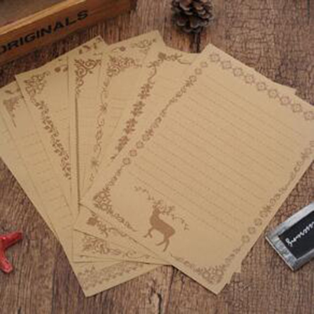 8 Sheets Writing Stationary Kraft Paper Vintage Re... – Grandado