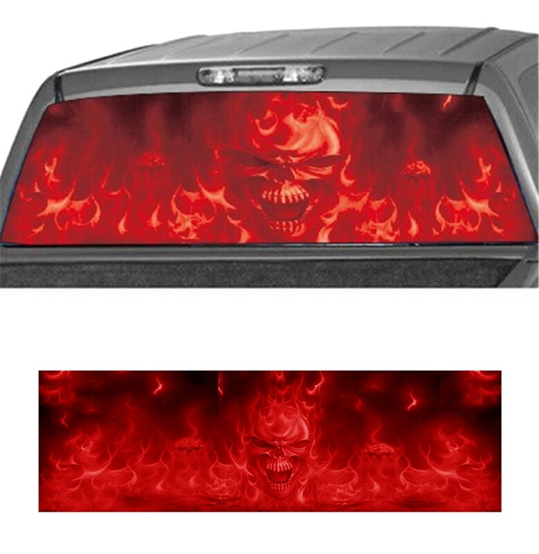 Red Flame Skull for Truck Jeep Suv Pickup 3D Rear ... – Grandado