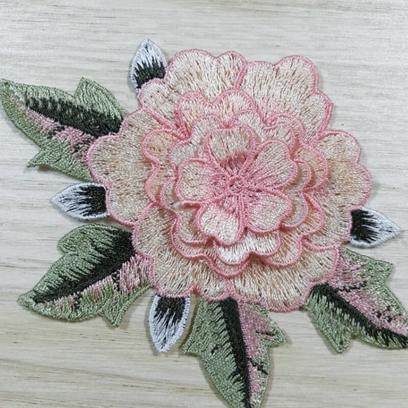 Rose Floral Collar Sew on Patch Embroidered Fabric... – Vicedeal