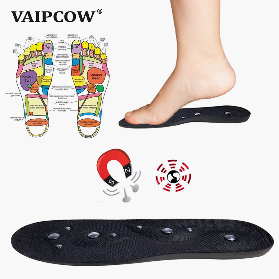 VAIPCOW Magnetic Therapy Magnet Massage Insoles Me... – Grandado