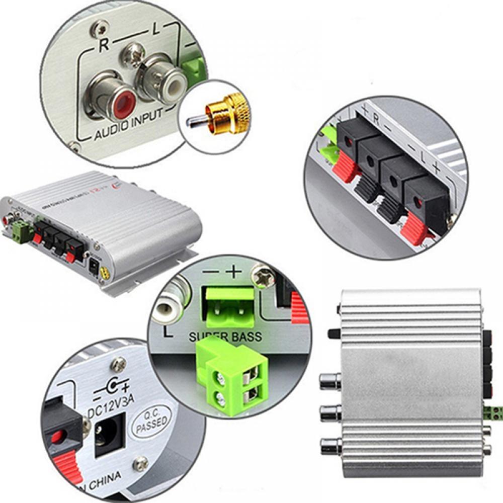 Portable 200W Power Amplifier 3 Channel Hi-Fi Ster... – Grandado