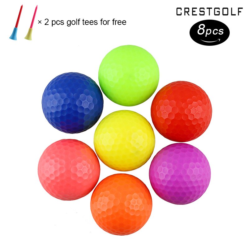CRESTGOLF 8pcs/pack Golf Balls 2 Layers Golf Pract... – Grandado