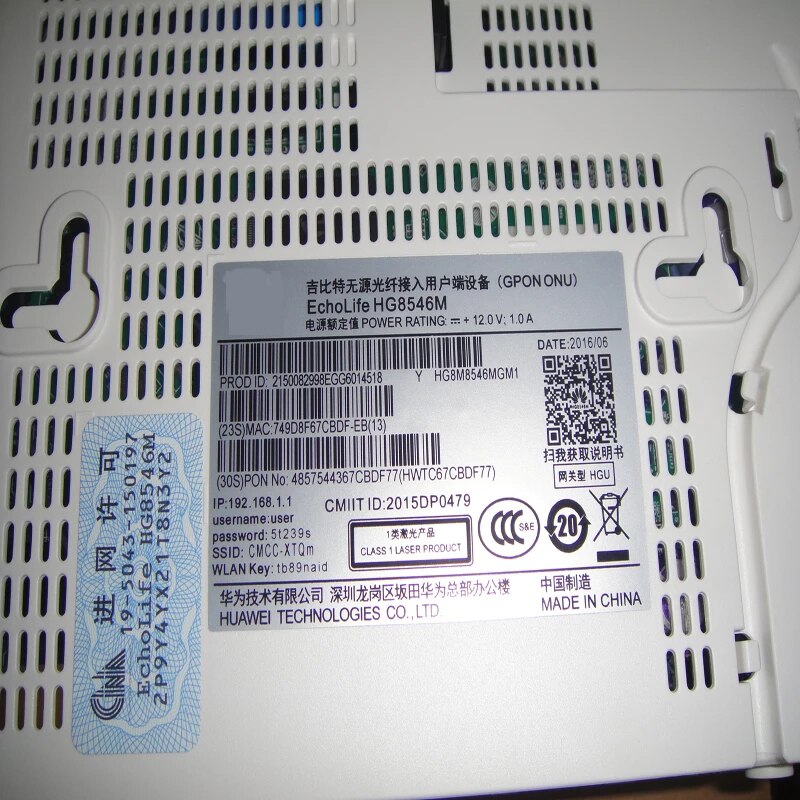 Hua wei hg8546m gpon ont onu modem , 4fe+ usb+wi... – Vicedeal