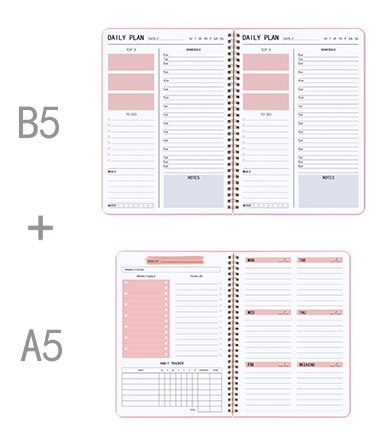 Trees Non-Dated Daily Hourly A4 Planner Notebooks ... – Grandado