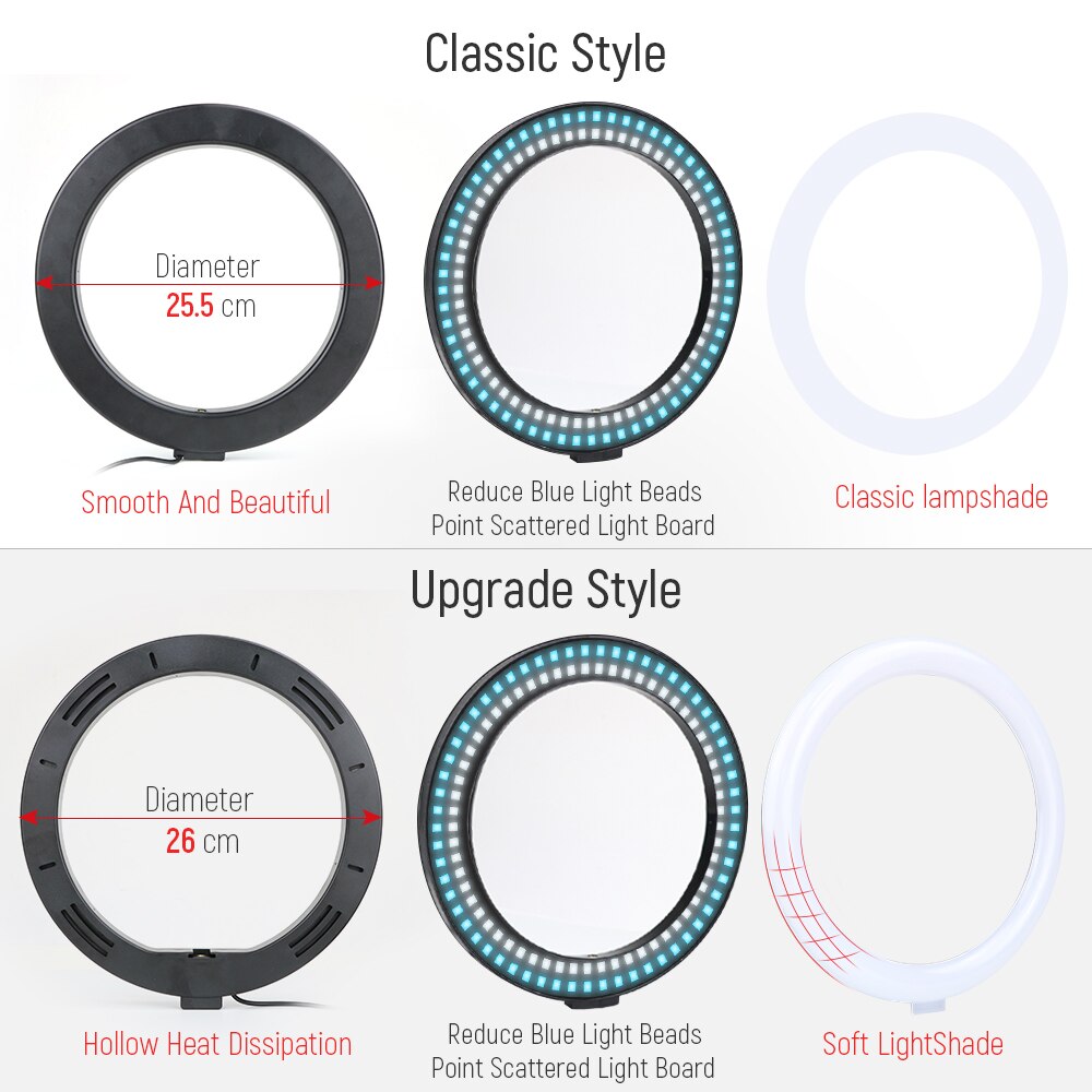 10 inch LED Selfie Ring Light Studio Photography P... – Grandado