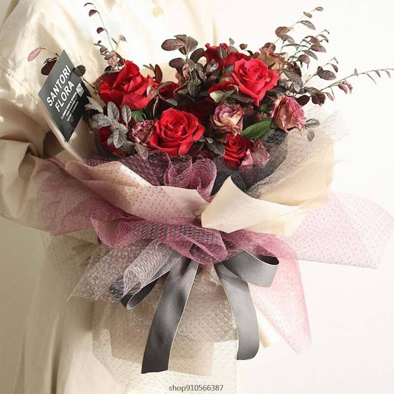 9M Korean Flower Wrapping Mesh Net Paper Roll DIY ... – Grandado