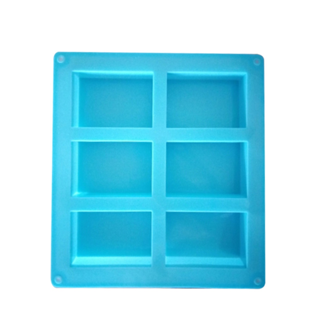 6-Cavity Rectangle Silicone Mold Soap Mold Silicon... – Grandado
