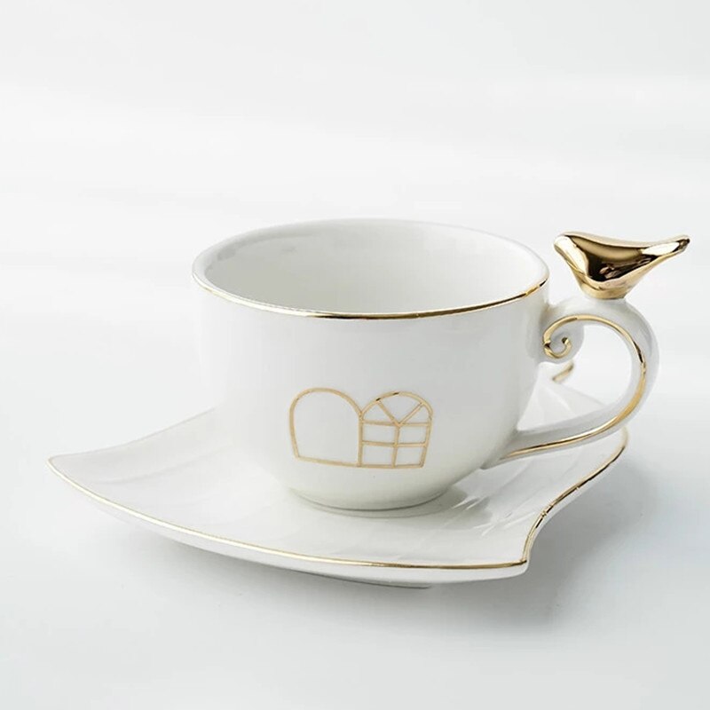 Relief Bird Ceramic Coffee Cup Set Refined and Sim... – Grandado