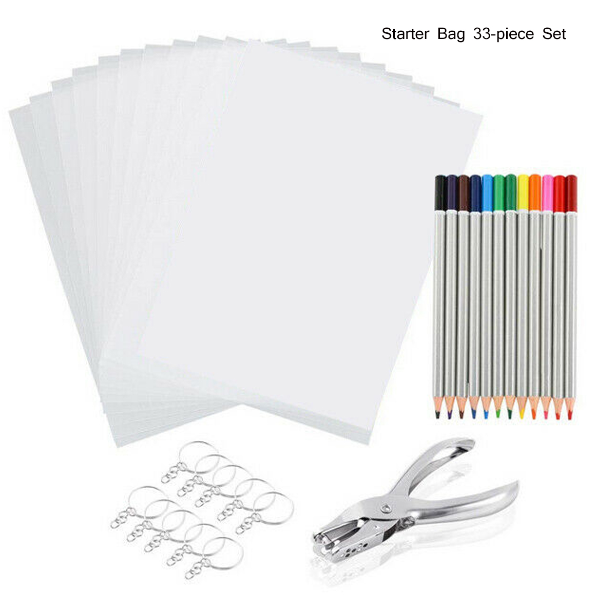 198PCS Heat Shrink Sheet Plastic Kit Shrinky Art P... – Grandado