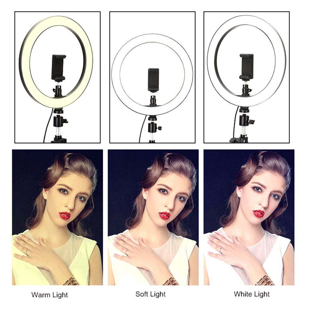 6 inch LED Ring Light Lamp Studio Dimmable 3 Light... – Vicedeal