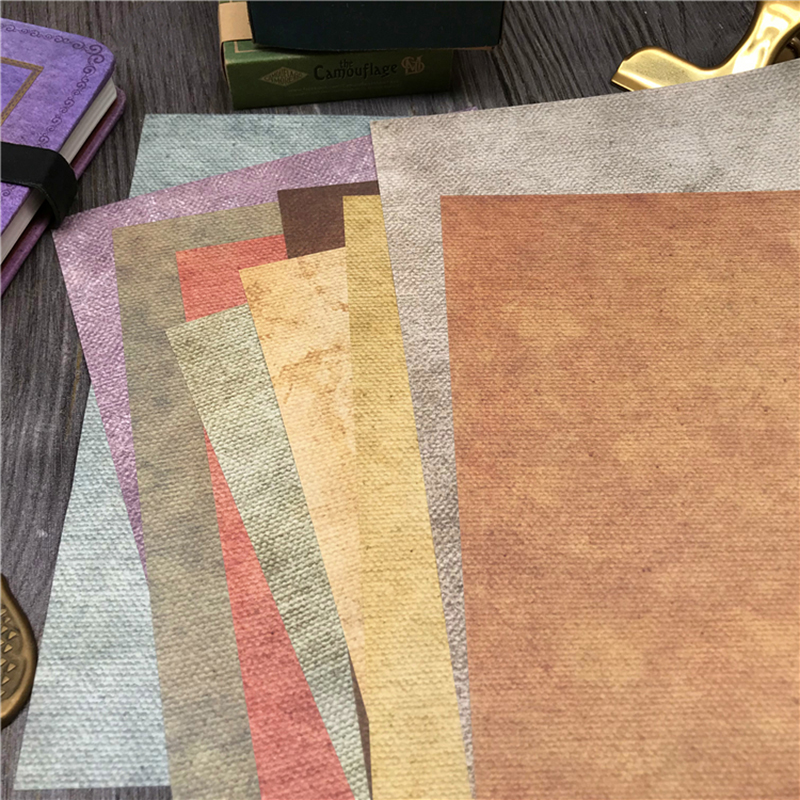 10Sheets Color Vintage Linen Pattern Backing Mater... – Grandado