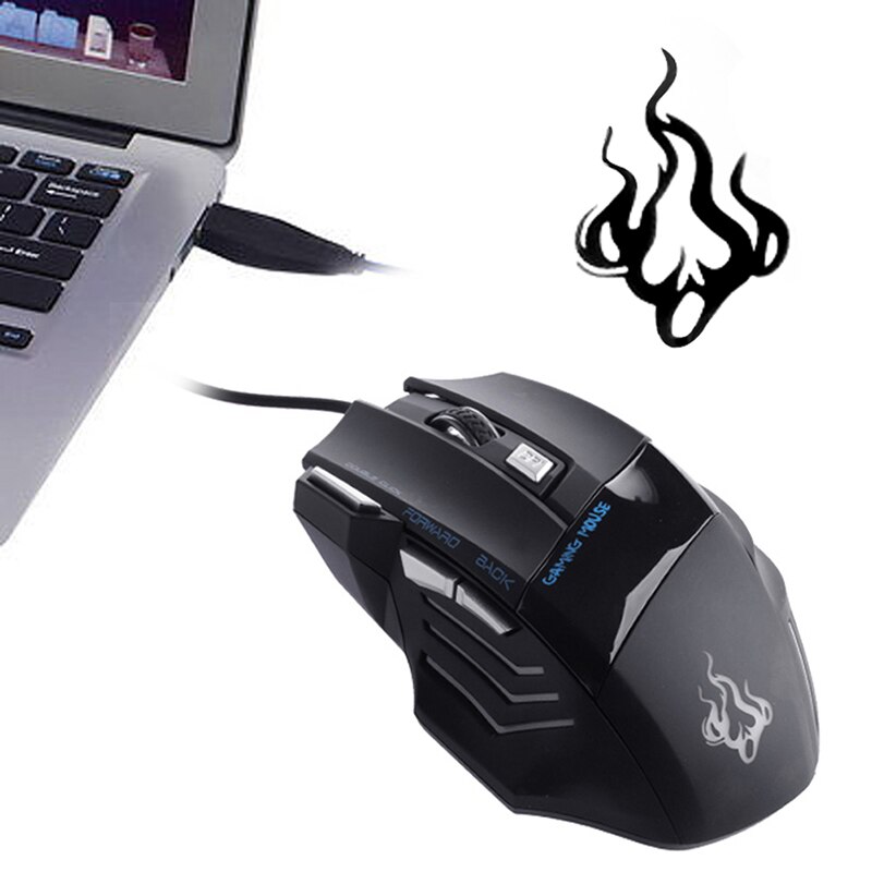 5500 DPI 7 Button LED Optical USB Wired Gaming Mic... – Vicedeal