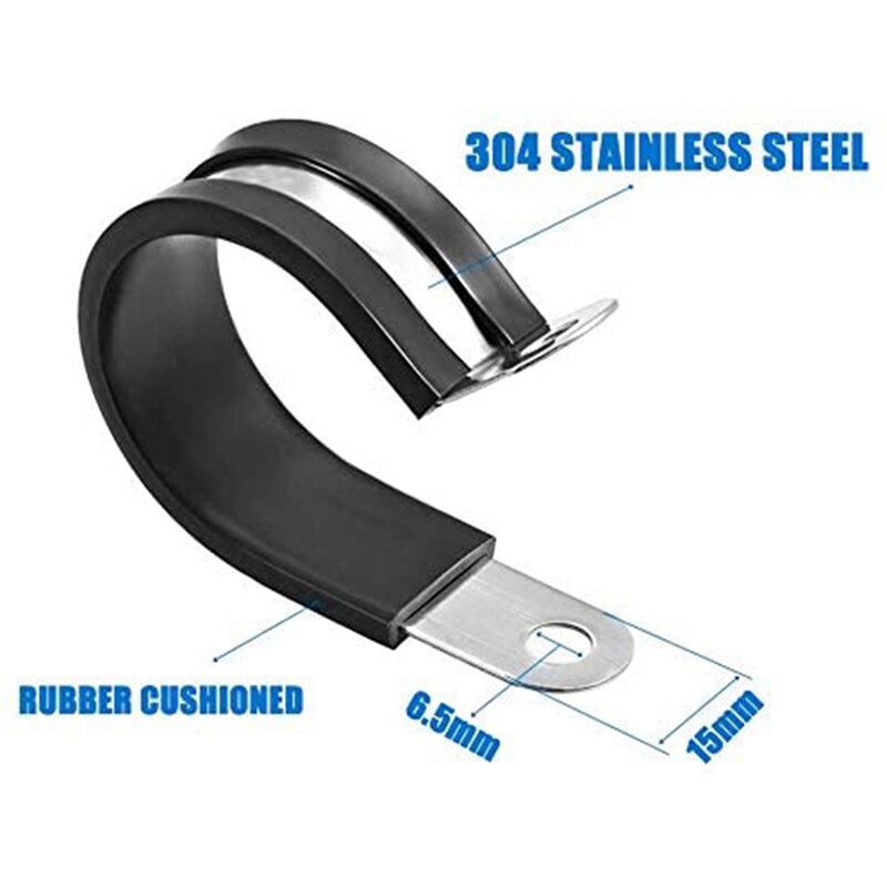 54Pcs Kabel Klemmen Assortiment Kit, rvs Rubber Ku... – Grandado