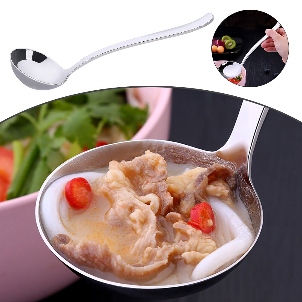 Long Handle Thickened Soup Spoon Stainless Steel N... – Vicedeal