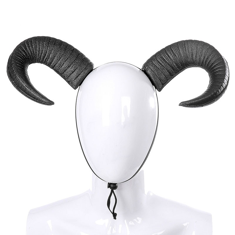 Demon Evil cosplay Headwear Pure Black OX Horns Go... – Grandado