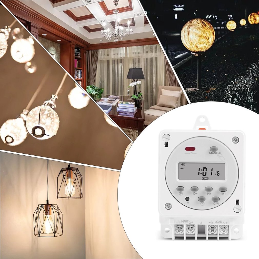 12V 220V Digitale Timer Schakelaar 7 Dagen Wekelij... – Grandado