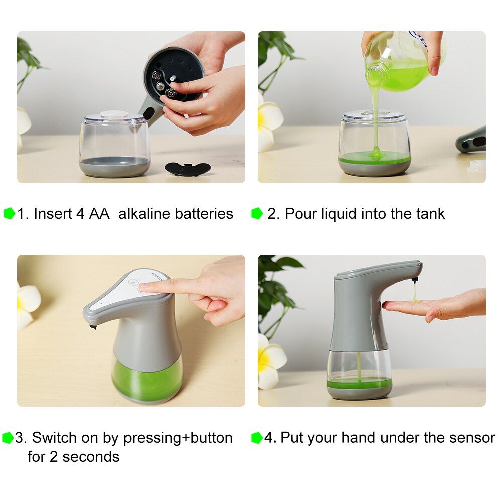 Berøringsfri automatisk infrarød såpedispenser håndfri vanntett ...