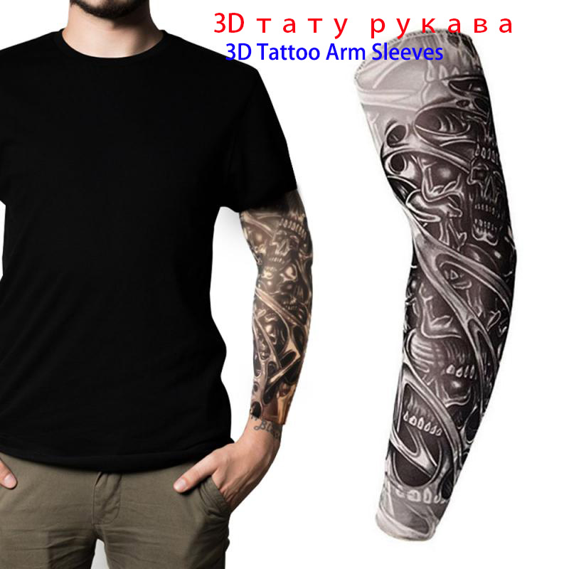 Breathable Arm Sleeves 3D Tattoo Inscriptions Sun ... – Grandado