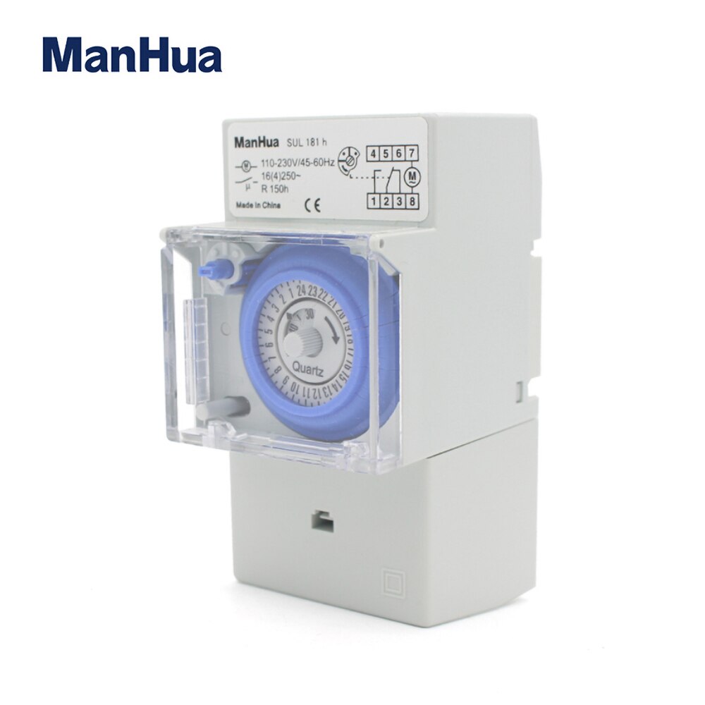 Manhua din rail 110-230v 16a sul 181h mekanisk tim... – Grandado
