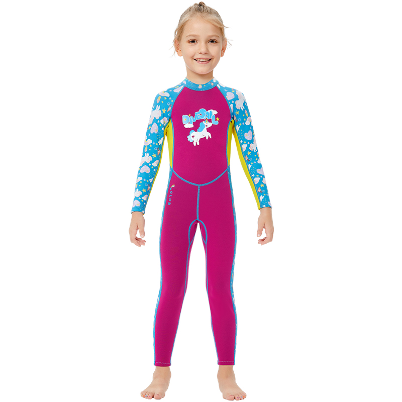 2.5MM Neoprene Cute Girl Thermal Wetsuits Children... – Grandado