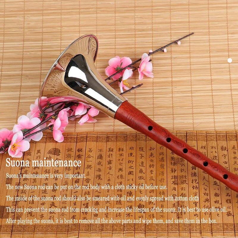 AD-Chinese Folk Wind Musical Instrument Suona Rose... – Grandado