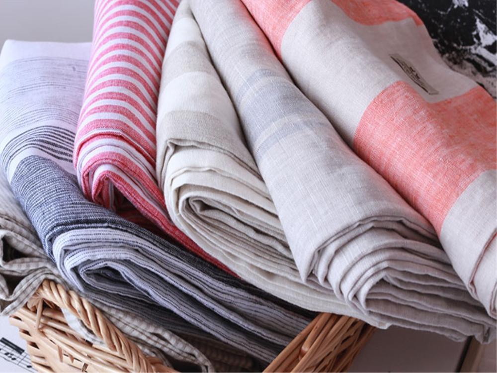 1 Meter Pure Linen Cloth yarn dye col Extra wide l... – Grandado