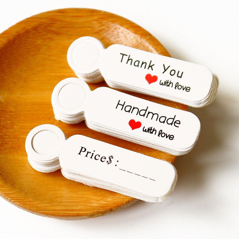 100 stücke Kraft Papier Schild Danke Handgemachtes... – Grandado
