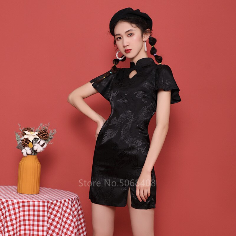 Cheongsam Vintage Chinese Dress Dragon Women Girs ... – Vicedeal
