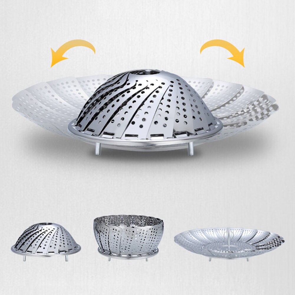 Folding Dish Steam Stainless Steel Food Steamer Ba... – Grandado