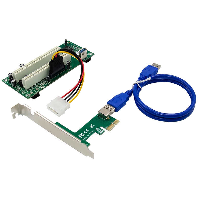 PCI Express To Dual PCI Adapter Card Pcie X1 To Ro... – Vicedeal