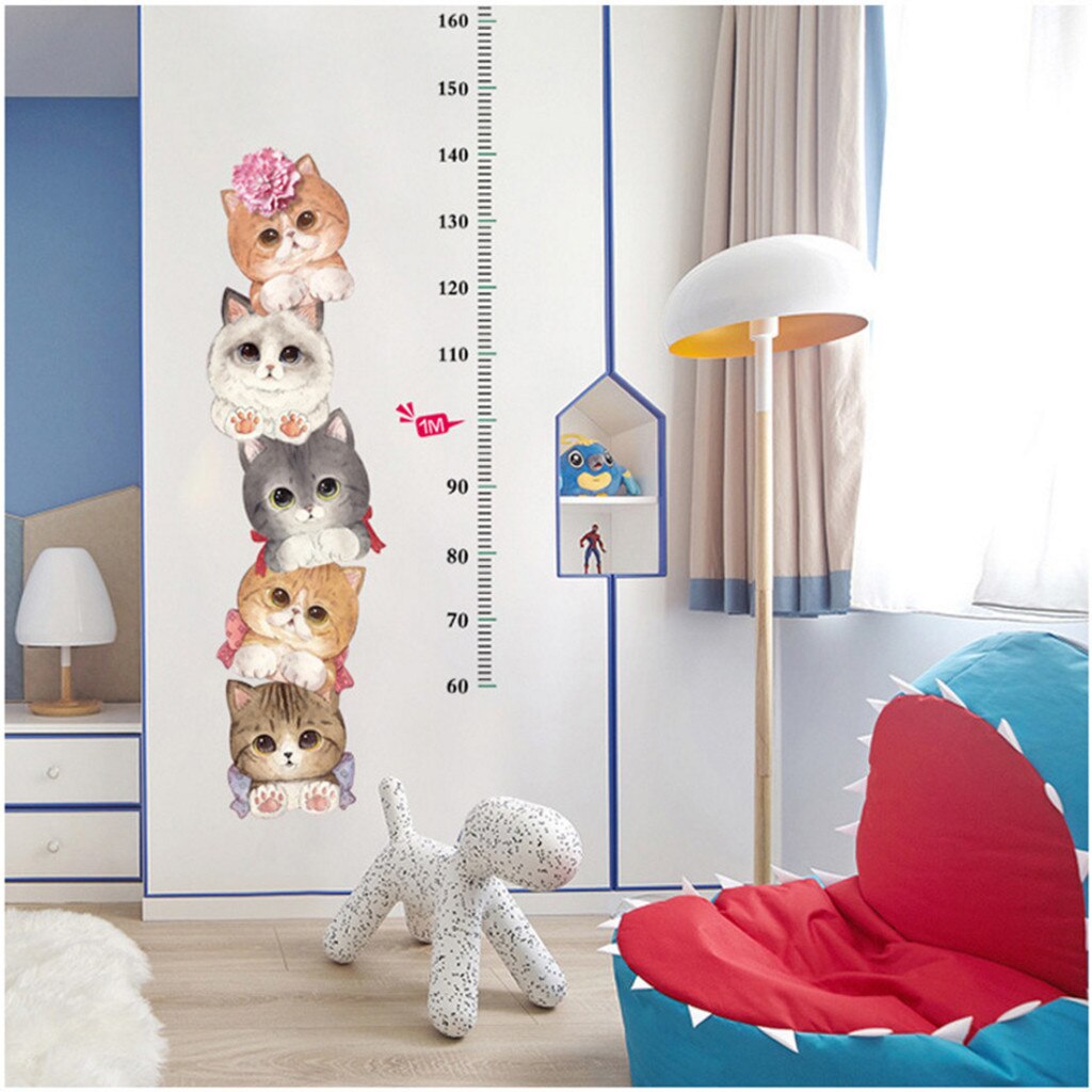 Cartoon Cats Wall Stickers Height sticker for Kids... – Grandado