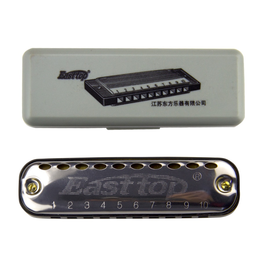 EASTTOP 10 HOLES ROUND HARMONICA Copper Stainless ... – Grandado