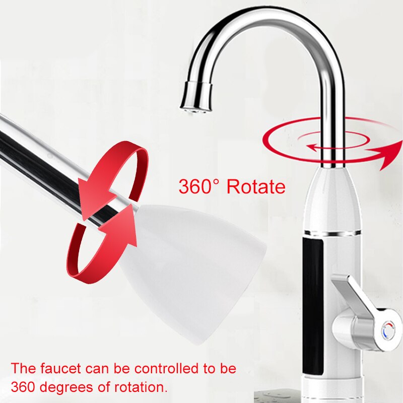 3000W Instant Elektrische Kraan Boiler Led Tempera... – Vicedeal