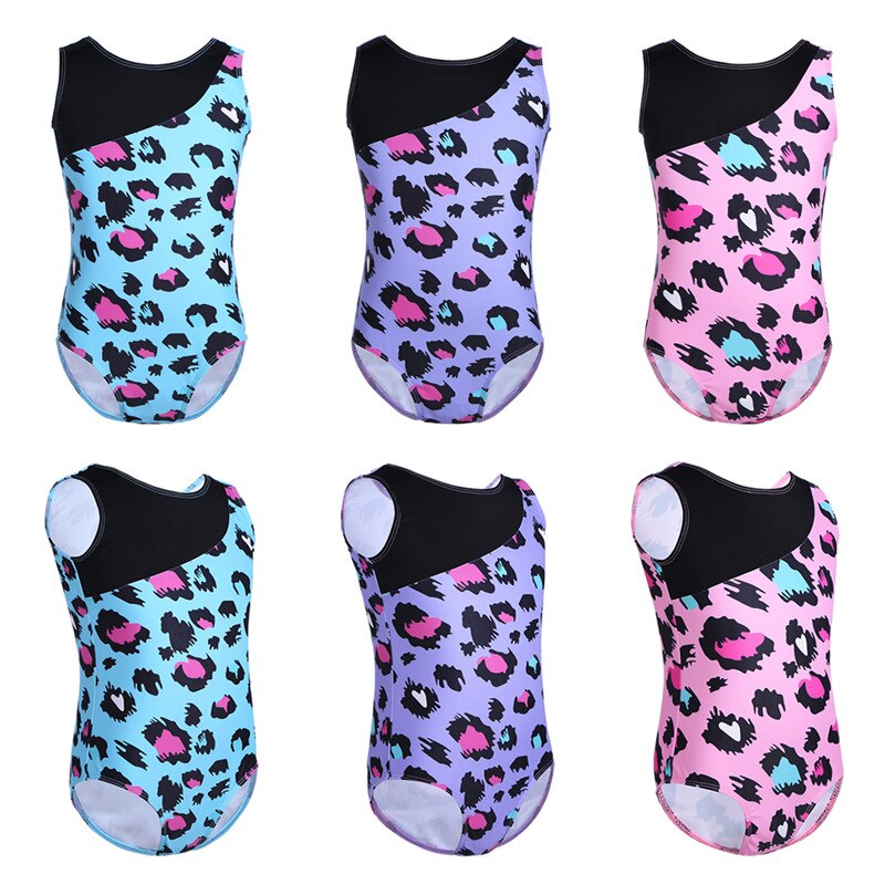 TiaoBug Girls Leopard Print Gymnastics Leotard Sle... – Grandado