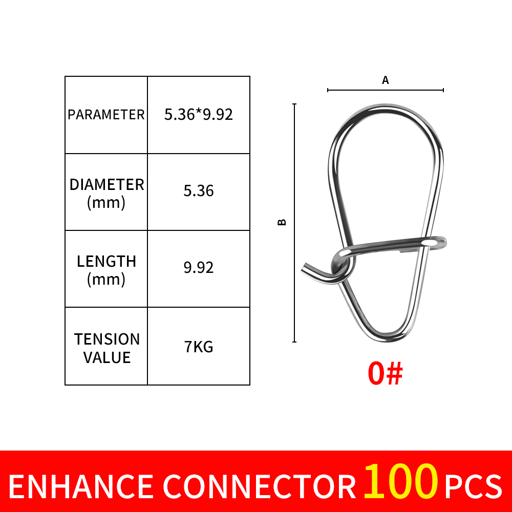 FISH KING 100pcs Stainless Steel Fishing Connector... – Grandado